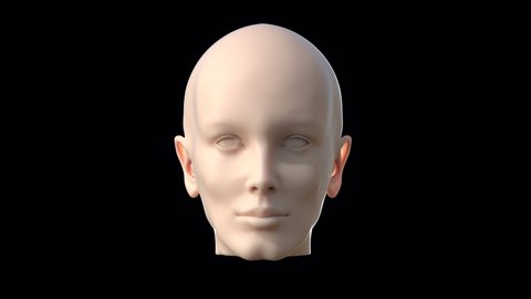 3d Woman Head Rotating Woman Head Stock Footage Video (100% Royalty ...