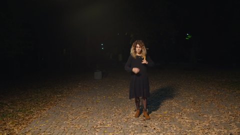 Cinematic Shot Awakening Creepy Zombie Woman Stock Footage Video (100% ...