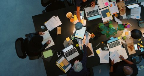 Collaboration Planning Teamwork Busy Office Corporate Stock Footage ...