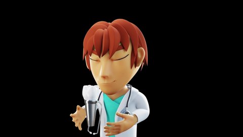 3d Render Animated Dentist Model Denture Stock Footage Video (100% ...