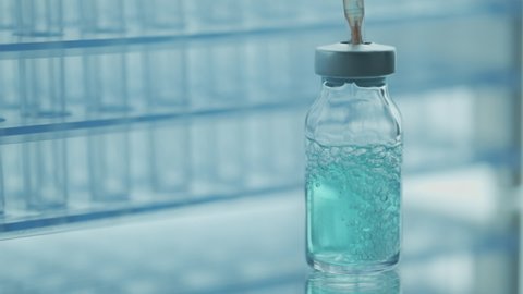 Doctor Filling Phial Bottle Injection Vaccination Stock Footage Video ...