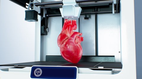 3d Printer Making Human Heart Working Stock Footage Video (100% Royalty ...