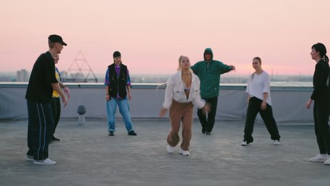 Cool Girl Dancing Active Modern Dance Stock Footage Video (100% Royalty ...