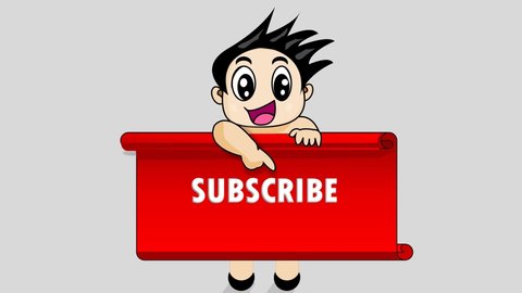 Subscribe Now Cartoon Animation Greenscreen Stock Footage Video (100% ...