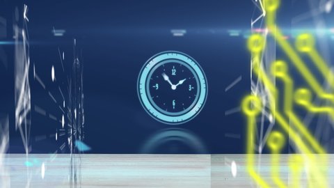 Animation Dots Connected Lines Circuit Board Stock Footage Video (100% Royalty-free) 1094556811 ...