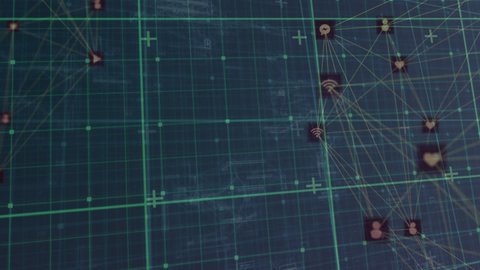 Animation Digital Brain Over Application Icons Stock Footage Video (100% Royalty-free ...