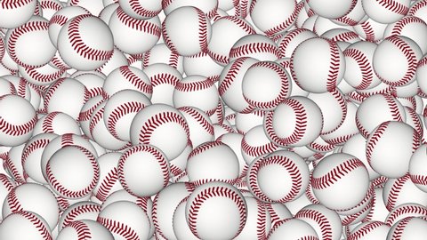 3d Sports Baseball Rotating On Green Stock Footage Video (100% Royalty ...