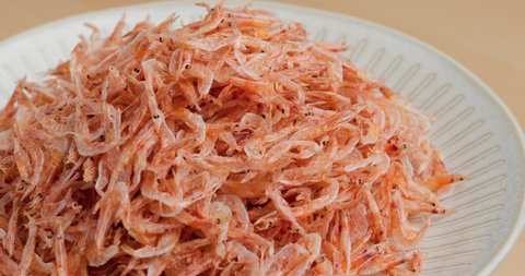 Dried Sergestid Prawn Traditional Chinese Cuisine Stock Footage Video ...