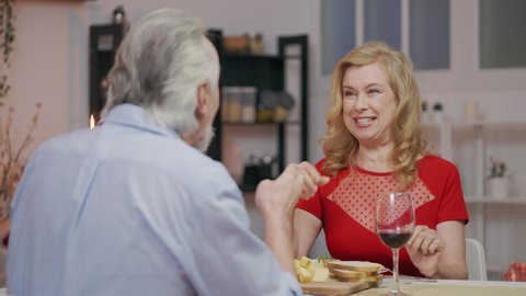 Happy Middleaged Couple Sincerely Talking Laughing Stock Footage Video ...