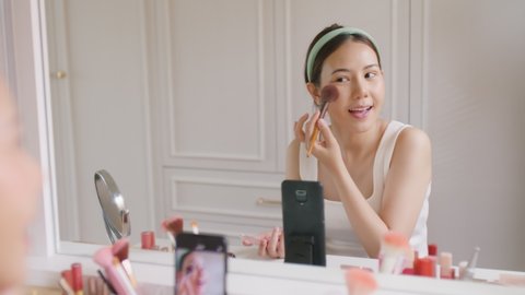 Asia Gen Z Influencer Youtuber Girl Stock Footage Video (100% Royalty ...