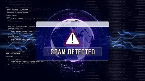 Spam Detected Earth Connections Network Animation Stock Footage Video ...