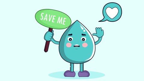 Save Me Water Drop Sign Stock Footage Video (100% Royalty-free ...