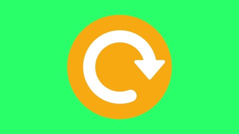 Animation White Reload Symbol On Green Stock Footage Video (100% ...