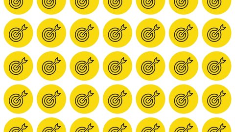 Target Symbols Yellow Circles On White Stock Footage Video (100% ...