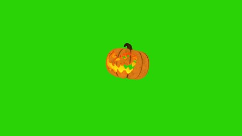 Falling Pumpkins On Green Screen Background Stock Footage Video (100% ...