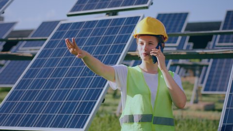 Front Camera Beautiful Young Ecological Engineer Stock Footage Video ...