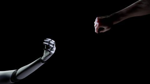 Human Hand Helping Robot Ai Arm Stock Footage Video (100% Royalty-free ...