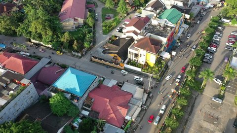 Evening Small Town Street Scene Taken Stock Footage Video (100% Royalty ...