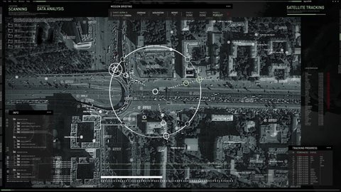 Military Target Location Scanning Via Futuristic Stock Footage Video ...