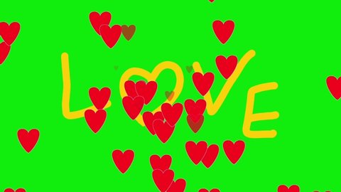 Animated Love Heart Shape On Green Stock Footage Video (100% Royalty ...