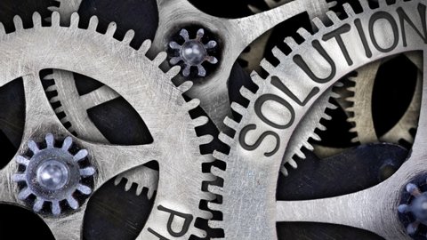 Group Rotating Tooth Wheels Problem Solution Stock Footage Video (100% ...