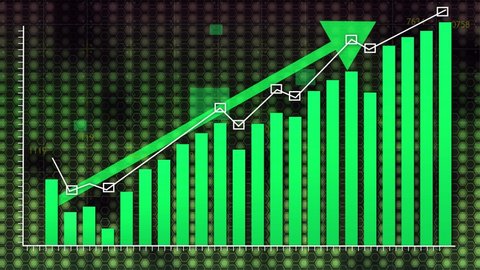 2d Graph Chart Rising White Bar Stock Footage Video (100% Royalty-free ...