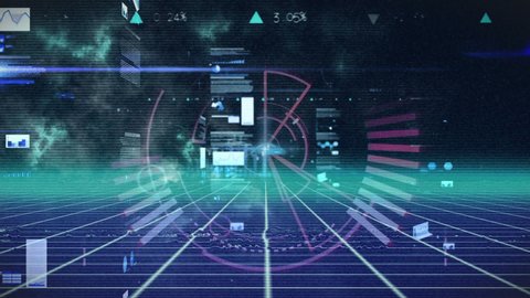 Animation Rotating Circles Pie Chart Programming Stock Footage Video (100% Royalty-free ...