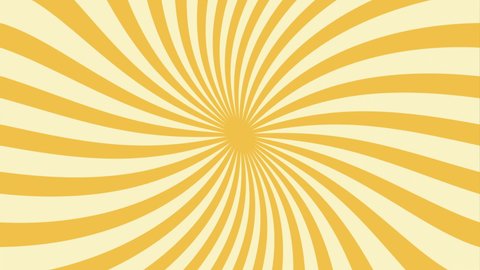 Yellow Groovy Sunburst Stripes Animation Background Stock Footage Video ...