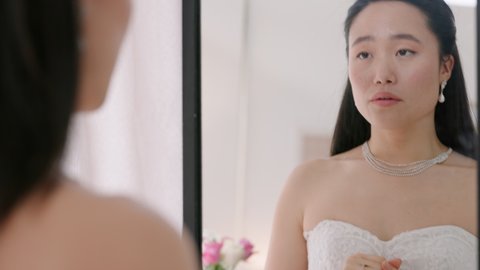 Anxiety Wedding Stress Bride Looking Nervous Stock Footage Video (100% ...