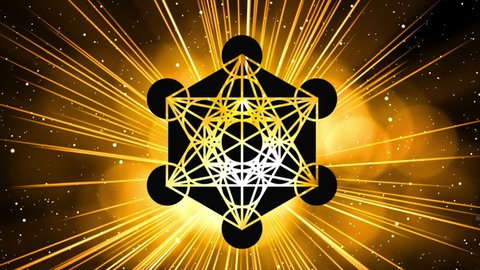 Metatron Cube Symbol Light Explosion Background Stock Footage Video ...