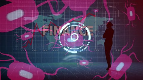 Animation Data Processing Over World Map Stock Footage Video (100% Royalty-free) 1094659055 ...