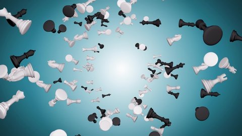 Game Chess Chess Pieces Falling Loop Stock Footage Video (100% Royalty ...