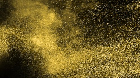 Gold Dust Particles Fly Slow Motion Stock Footage Video (100% Royalty ...