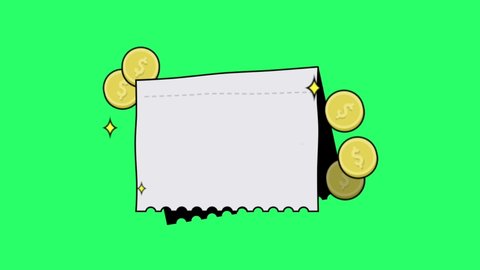 Animation White Paper Coin On Green Stock Footage Video (100% Royalty ...