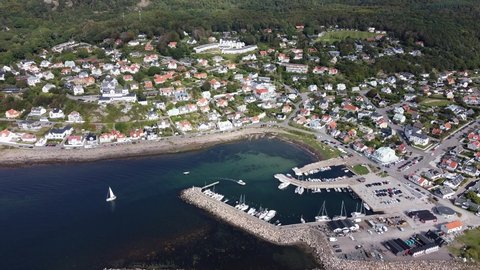 Aerial View Molle Sweden Summer Showing Stock Footage Video (100% ...