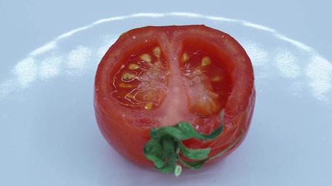 8k 7680x4320rotting Moldy Tomato Slice Foods Stock Footage Video (100% ...