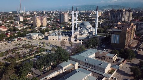 Aerial Panorama Bishkek View Central Mosque Stock Footage Video (100% ...