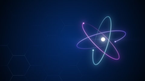 Unstable Atom Nucleus Electrons Spinning Around Stock Footage Video ...