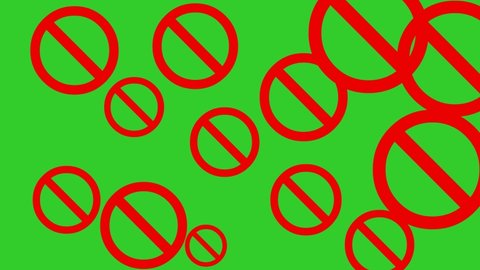 Ban Sign Pattern Forbidden Prohibited Drawing Stock Footage Video (100% ...