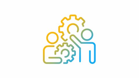 Animated Performance Gradient Icon Company Goals Stock Footage Video ...