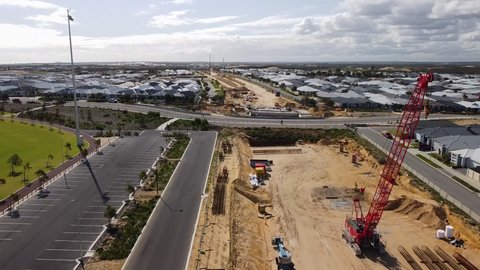 Rail Extension Works Near Butler Station Stock Footage Video (100% ...