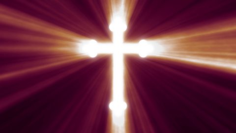 Christian Cross Light Rays Stock Footage Video (100% Royalty-free ...