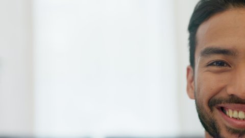 Man Eye Vision Face Smile Focus Stock Footage Video (100% Royalty-free ...