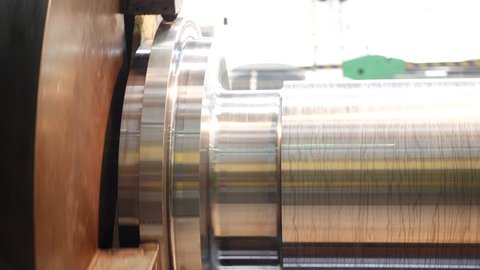 Cutting Metal Rotor Steam Turbine Metalworking Stock Footage Video (100 ...