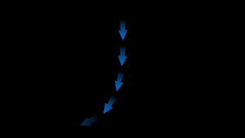 Blue Multi Arrow Moving Arc Animation Stock Footage Video (100% Royalty ...