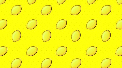 2d Cartoon Fruit Patterns On Background Stock Footage Video (100% ...
