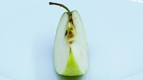 8k 7680x4320rotting Moldy Apple Slice Foods Stock Footage Video (100% ...