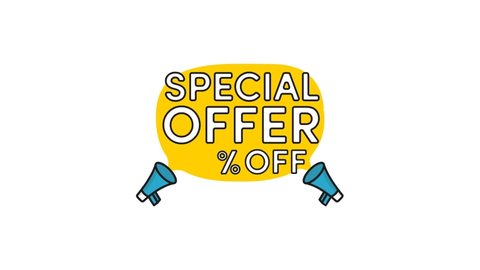 Special Offer Sketch 2d Animation Stock Footage Video (100% Royalty ...