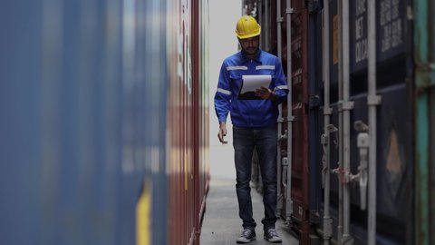 Container Operator Doing His Daily Routine Stock Footage Video (100% ...