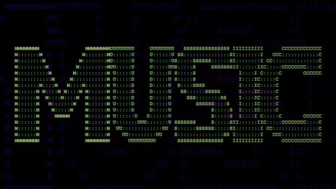 Musictypography Ascii Pixel Art Vhs Retro Stock Footage Video (100% ...